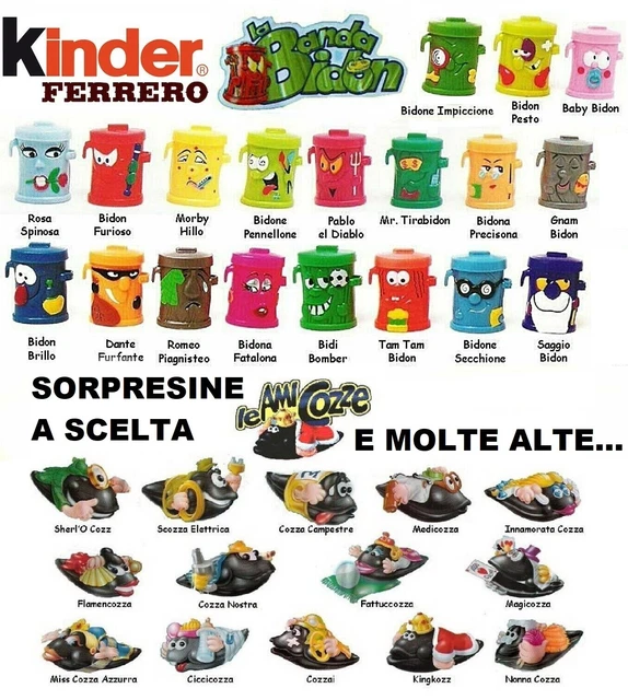 KINDER FERRERO SORPRESINE 1990 Merendine Banda Bidon Amicozze Lunes ...