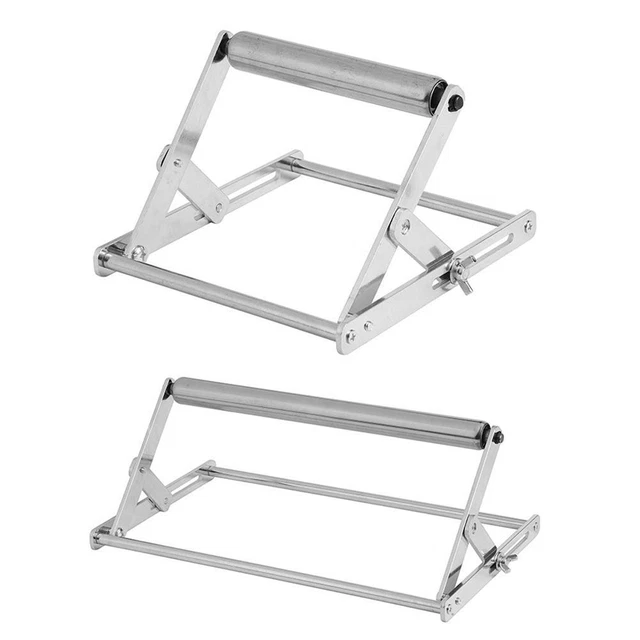 CUTTING MACHINE SUPPORT Frame Roller Height Adjustable Stainless Steel ...