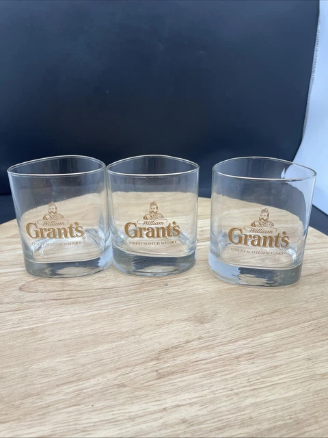 WILLIAM GRANT'S FINEST Scotch Whisky Triangular Shaped Glass Tumbler ...