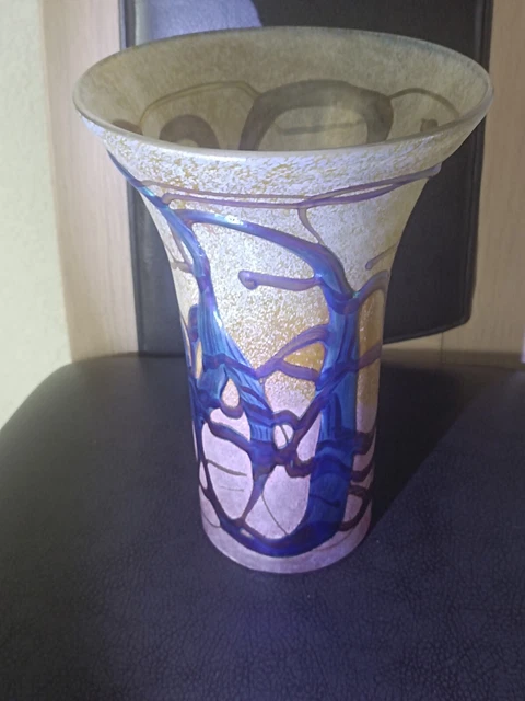VASE SIGNÉ MICHELE Luzoro Maître Verrier à BIOT Modèle Unique Soufflé ...