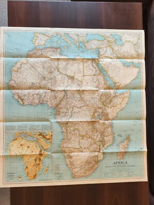 THE NATIONAL GEOGRAPHIC Magazine Vintage Overview/Political Map ...