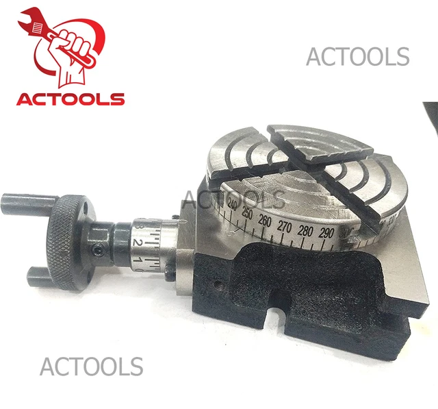 3& INCH 75MM 4 slots Rotary Table Horizontal and Vertical Model Milling ...