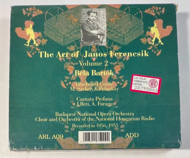 THE ART OF Janos Ferencsik Vol.2 Béla Bartok CD ARLECCHINO ARL A09 ...
