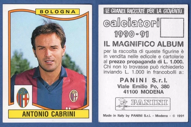 FIGURINA CALCIATORI PANINI 1990/91 - Nuova/New N.44 Cabrini - Bologna EUR 5,90 - PicClick IT
