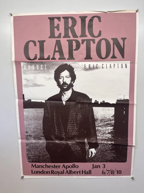 ERIC CLAPTON AFFICHE Original Royal Albert Hall Manchester Apollo ...