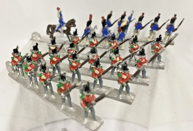 BRITISH NAPOLEONIC LINE Infantry & French Old Guard 15mm 29 Painted ...