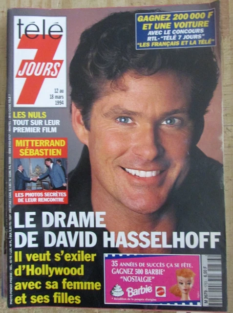 PROGRAMME TÉLÉVISION TÉLÉ 7 JOURS N° 1763 du 12 au 18 Mars 1994 DAVID ...