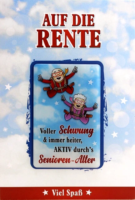 KARTE RENTE GLÜCKWUNSCHKARTE lustig Spruch Ruhestand Grußkarte ...