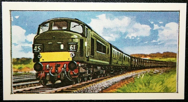 BRITISH RAILWAYS Class 45 PEAK Diesel Locomotive Illustrated Card ED03M ...