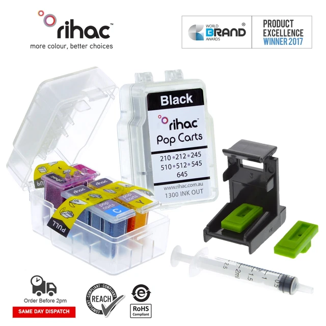RIHAC POP CART Ink Insert suits Canon TS3460 TS3465 PG-645 CL-646 ...