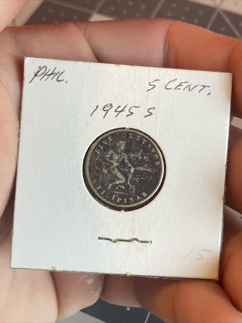 VINTAGE 1945 WW2 Era Philippines 5 Centavos Coin £9.47 - PicClick UK