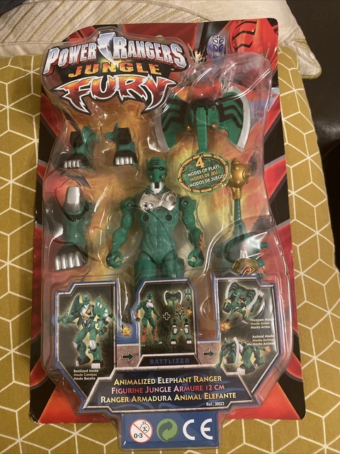 POWER RANGERS JUNGLE Fury Animalized Elephant Green Ranger Action ...