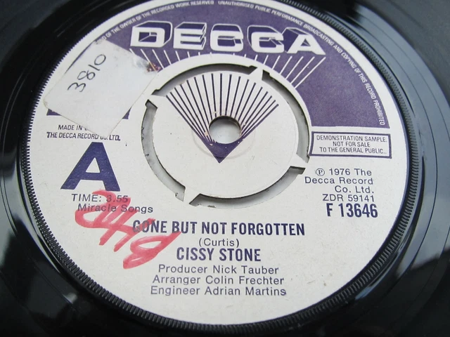 CISSY STONE GONE BUT NOT FORGOTTEN 1976 Northern Soul DEMO PLAYS NEAR ...