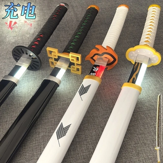DEMON SLAYER LIGHT Up Sword Tanjiro Rengoku Katana Anime Cosplay Gift ...