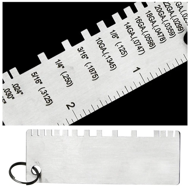 WIRE/METAL SHEET THICKNESS Gauge Welding Gage Plated inspection size ...