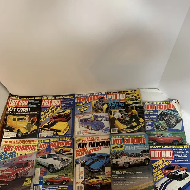 VINTAGE LOT OF 10 Hot Rod Magazines 1970s, 80s,90s Mixed. Some Are ...