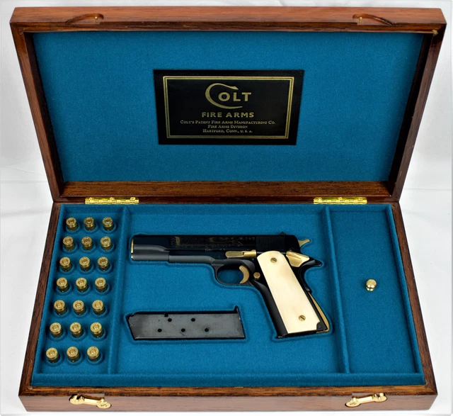 PISTOL PRESENTATION CUSTOM DISPLAY CASE BOX for COLT GOVERNMENT MK IV ...