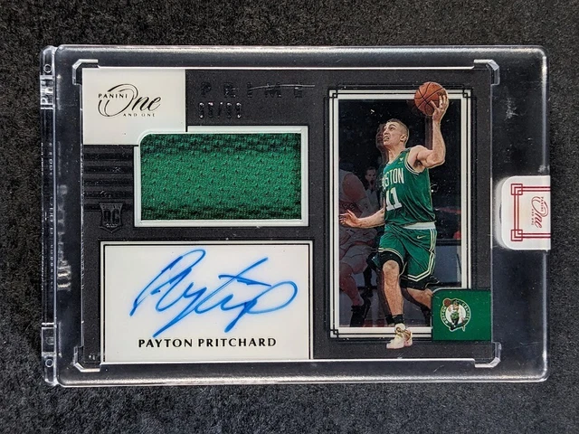 2020-21 PANINI ONE And One PAYTON PRITCHARD /99 Rookie Patch Auto ...