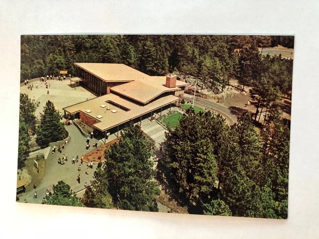 VINTAGE MOUNT RUSHMORE Visitor Center Aerial View Postcard $3.14 ...