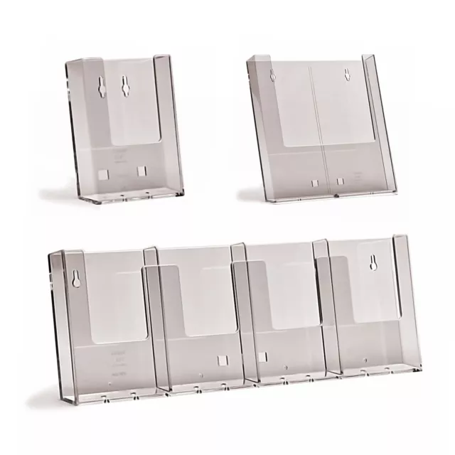 A6 DL A5 A4 Wall Mount Leaflet Postcard Brochure Holders Menu Dispenser ...