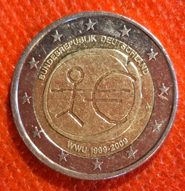 2 EURO MÜNZE ,Strichmännchen WWU 1999-2009"A" ,BRD ,Fehlprägung, Dezentriert. EUR 750,00 ...