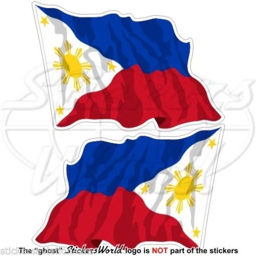 PHILIPPINES PHILIPPINE FLYING Flag, Pilipinas Vinyl Decal Sticker 4.7 ...