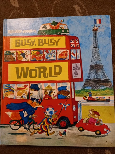RICHARD SCARRY'S BUSY Busy World Book Kids Retro 80S EUR 36,86 ...