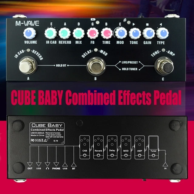 M VAVE CUBE Baby Rechargeable Pedal Pro Level Delay Chorus Phaser ...