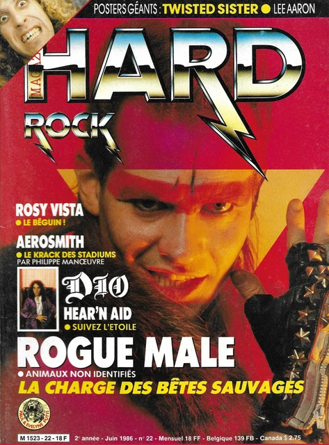 REVUE: HARD ROCK Magazine n° 22 Rosy Vista, Aerosmith, Dio, Rogue Male ...