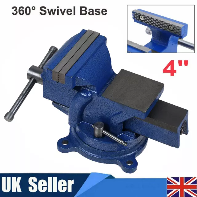 4-6& HEAVY DUTY Work Bench Vice Engineer Jaw Swivel Base Workshop Vise ...