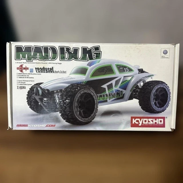 KYOSHO MAD BUG 4WD 2.4GHz RC Car with Controller Full-Time 1/10 AS-IS £ ...