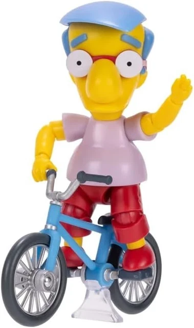 JAKKS PACIFIC THE Simpsons Wave 3 Milhouse Con Bicicleta 5" Figura ...