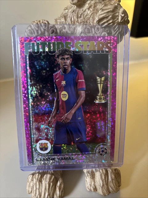 LAMINE YAMAL BARCELONA Pink Sparkle Foil Future Stars 2024-25 Topps UCC ...