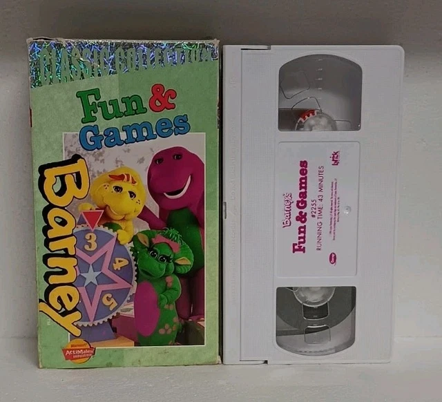 BARNEY - BARNEYS Fun and Games (VHS, 2000, Classic Collection) White ...