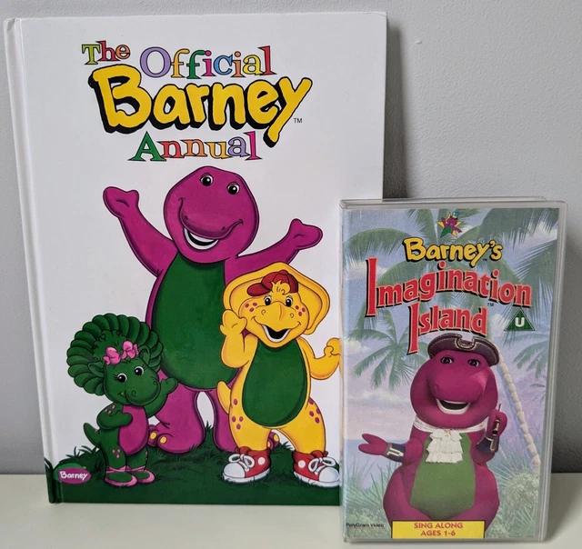 BARNEY IMAGINATION ISLAND VHS Video & The Official Barney Annual Bundle ...