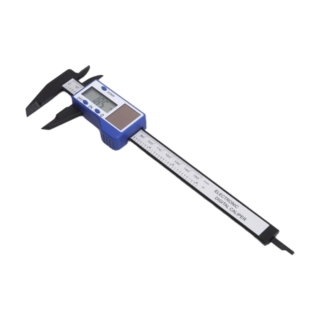 DUAL POWER SOLAR Digital Caliper 0150mm Plastic Measuring Tool with LCD ...
