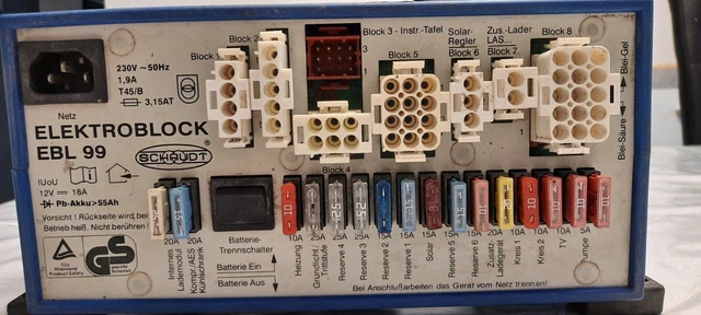 EBL 99 SCHAUDT, Elektroblock, Bürstner Reisemobil,gebraucht aber i.o ...
