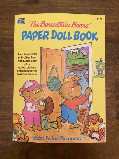RARE VINTAGE BERENSTAIN Bears Paper Doll Book Uncut Original NEW Happy ...
