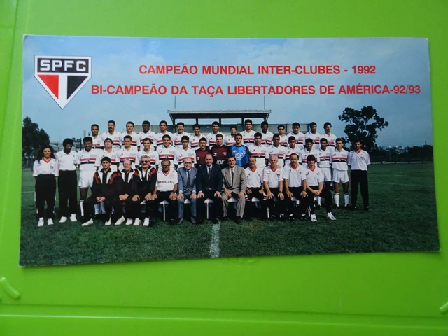 CARTE OFFICIELLE SAO PAULO FC BRAZIL 1993 football soccer card CAFU RAI ...