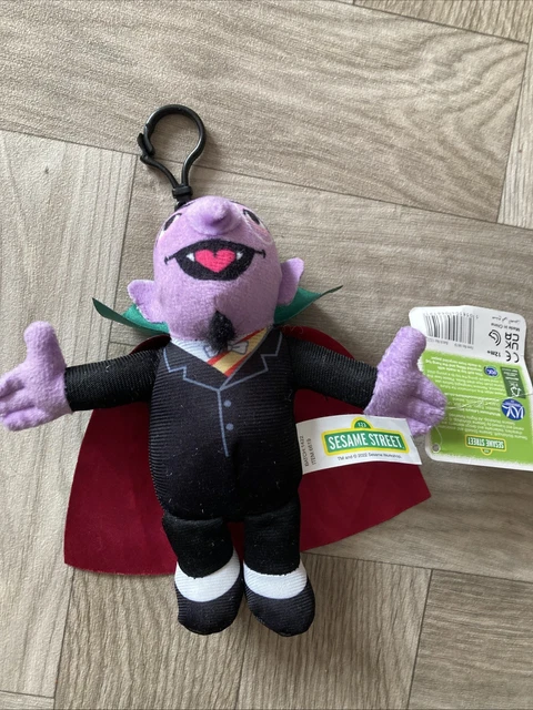SESAME STREET THE Count Von Count Plush Clip On / Keyring Bag With Tag ...