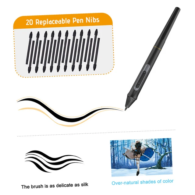 BOSTO DIGITAL PEN 8192 Levels Pressure Battery-Free Stylus Pen for ...