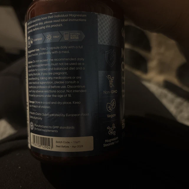 MAGNESIUM COMPLEX 490mg - Magnesium Capsules UK 180 £5.45 - PicClick UK