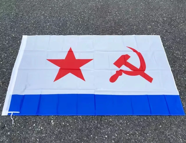 RUSSIAN NAVY WW2 Russia Naval Flag Soviet Union CCCP USSR MARINE 5' x 3 ...