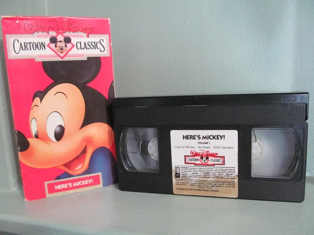 WALT DISNEY CARTOON Classics VHS Tapes Here's Mickey Mouse & Here's ...