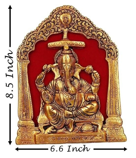 STATUE DE GANESH Ji en aluminium - 6,6 x 0,5 x 8,5 pouces EUR 66,36 ...