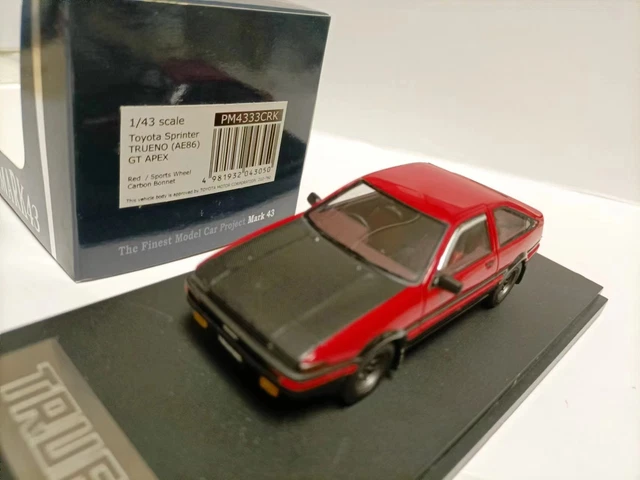 MARK43 1/43 TOYOTA Sprinter TRUENO AE86 GT APEX Red/Sports Wheel Carton ...