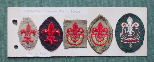 EARLY 20TH CENTURY And Later Tenderfoot Boy Scout Badges. Uniform (5 ...