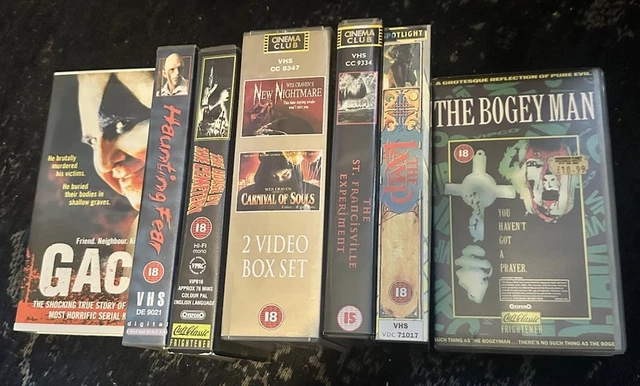 8X CULT HORROR VHS Tape Bundle Gacy Nightmare on Elm Street Bogey Man £ ...