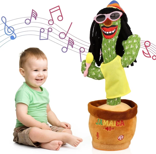 ROTATING VOLUME CONTROL Toy Singing ,Dancing Cactus Voice Repeating Toy ...