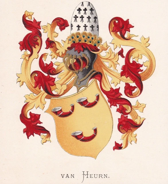 VAN HEURN WAPEN Armoiries Coat De Arms Blason Nederland Heraldry ...